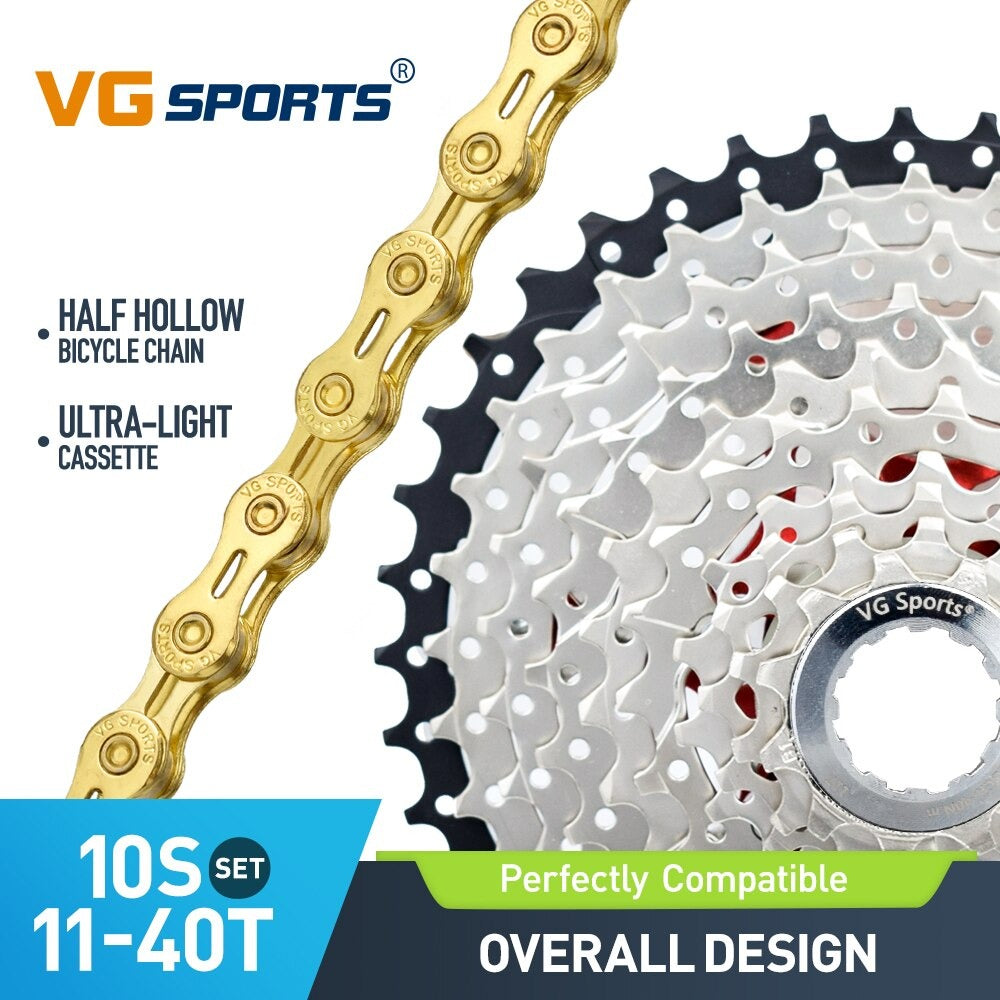 10 Speed Bicycle Ultralight Aluminum Cassette And Chain MTB Set – VG sports