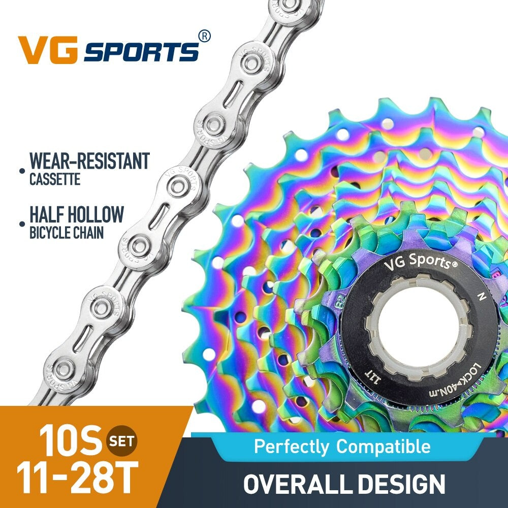 10 Speed Bicycle Steel Cassette And Chain Road Bike Set – VG sports