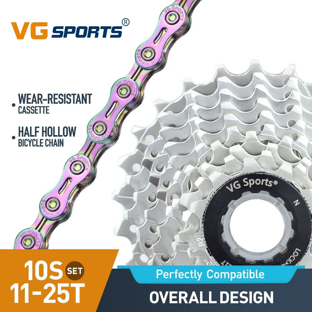 10 Speed Bicycle Steel Cassette And Chain Road Bike Set – VG sports