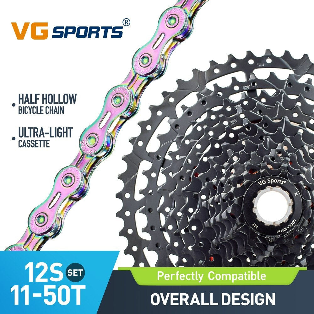 12 Speed Bicycle Cassette And Chain Set – VG sports